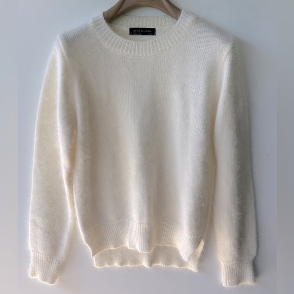 style by Layra | Sweaters | Angora Rabbit Hair Elegant White Sweater S ...